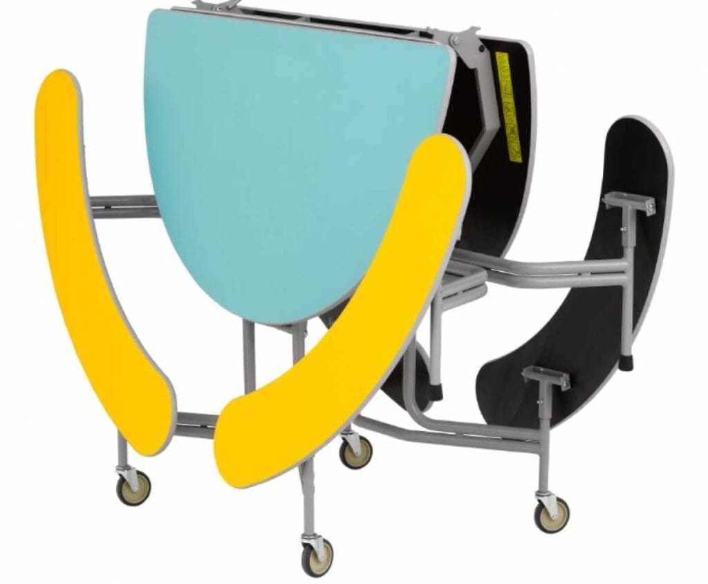 SICO Round Graduate 8 Seat Mobile Folding Table Seating Unit - Peter ...