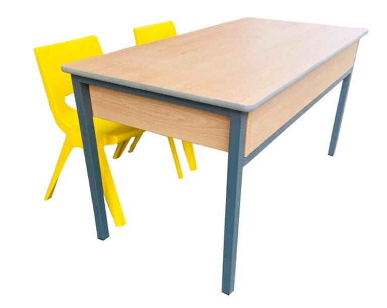 Student Double Table with Front loading book storage - Peter Walsh ...